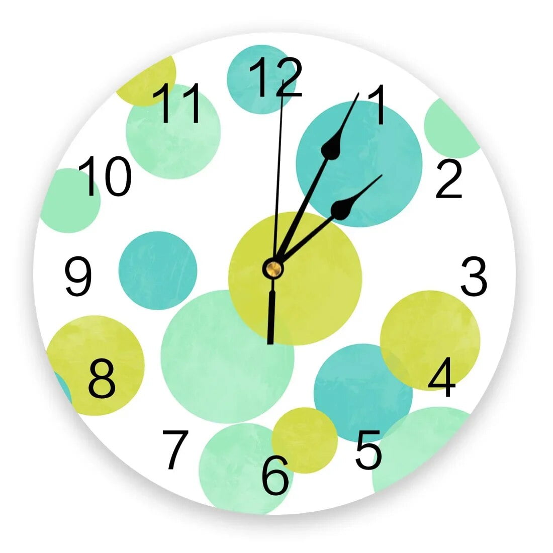 Circle Flower Geometry Lotus PVC Wall Clock Living Room Bedroom Wall ...