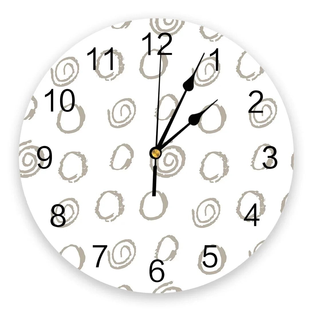 Circle Flower Geometry Lotus PVC Wall Clock Living Room Bedroom Wall ...