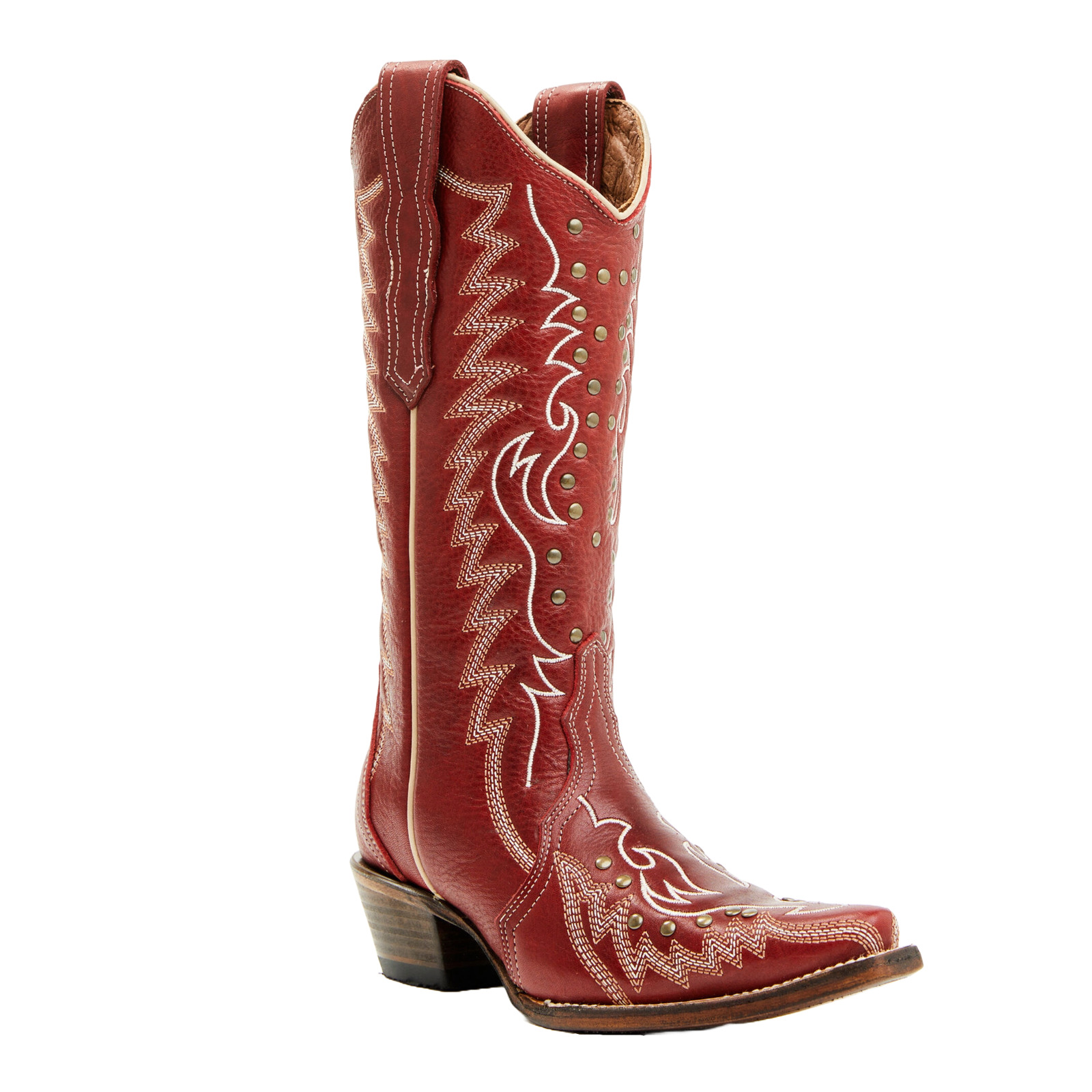 Circle G By Corral Ladies Embroidery Studs Red Western Boots L6117 ...