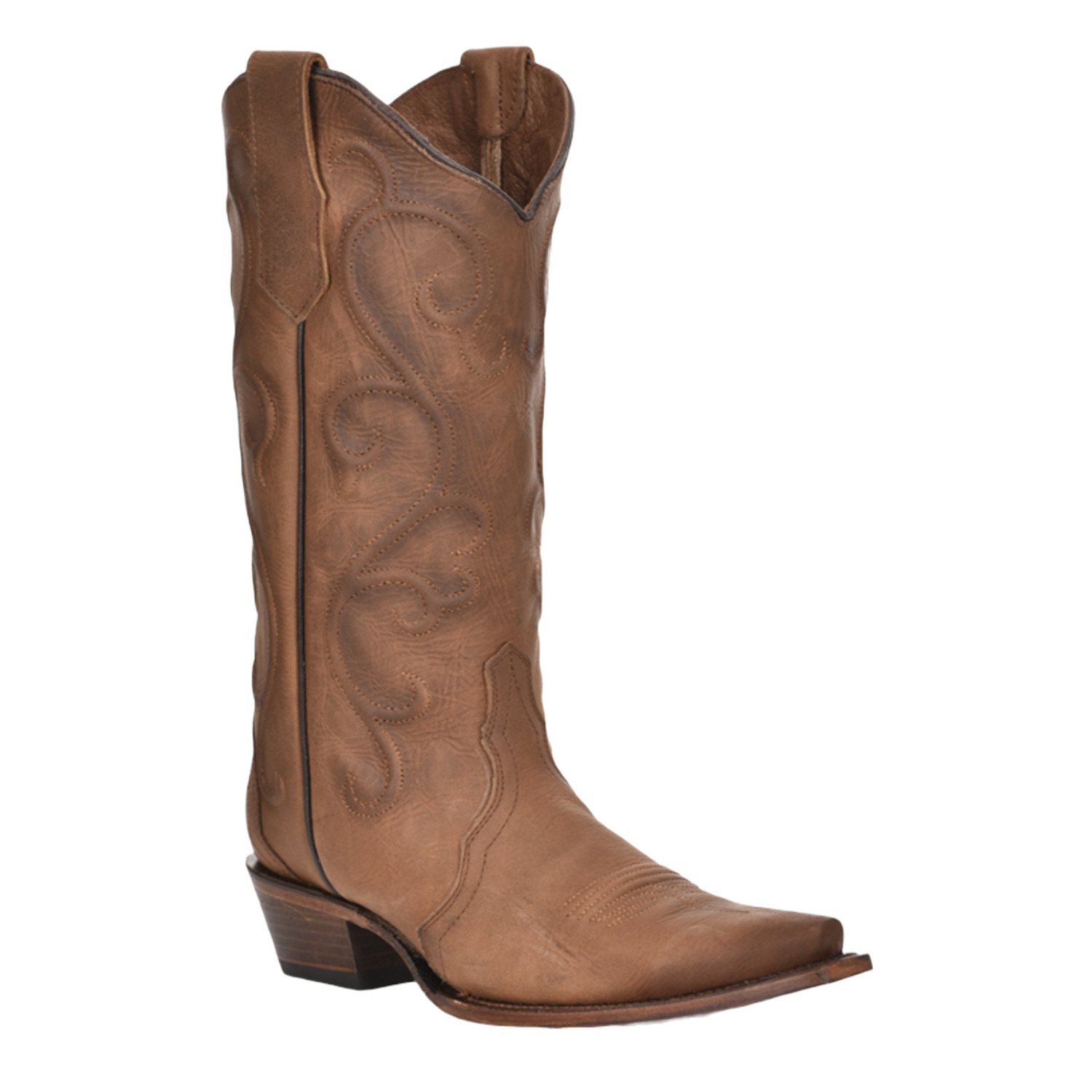 Circle G by Corral Ladies Embroidered Cinnamon Brown Snip Toe Boots ...