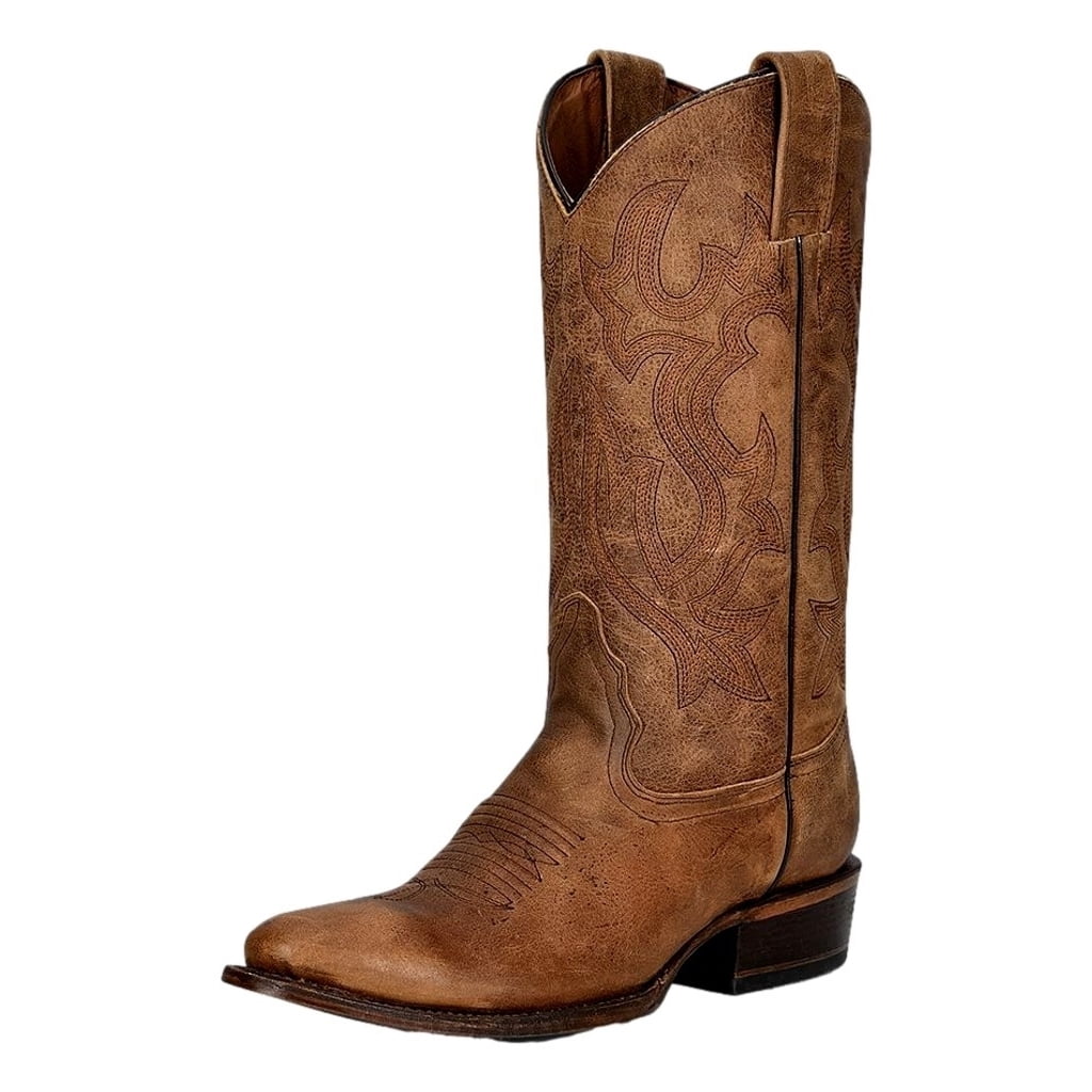 Circle G Western Boots Mens Embroidery Leather Pull On Tan L5888 ...