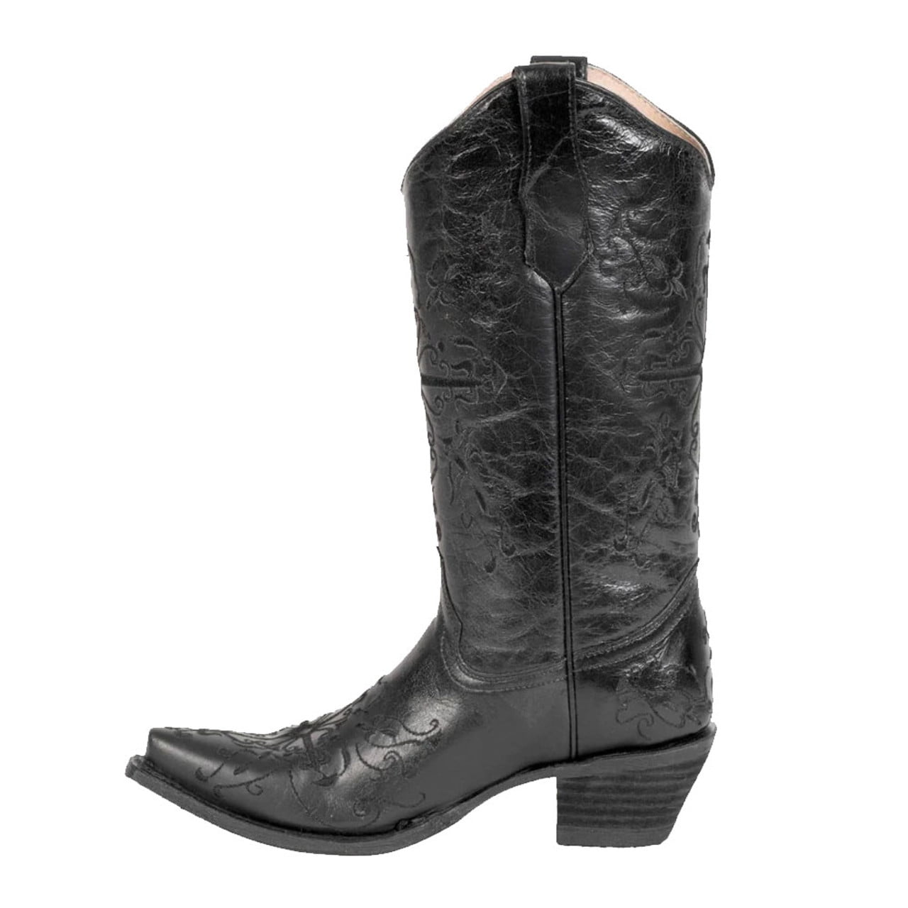CORRAL Adult Female Cross Embroidery Snip Toe Western Boots, Color ...
