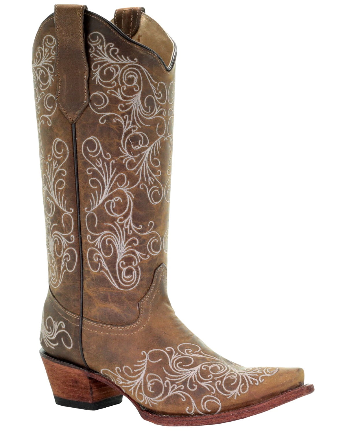 Circle G Women's Scrolling Embroidery Western Boot Snip Toe - L5418 7 1 ...