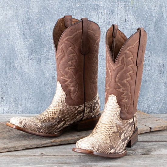 Circle G by Corral Men's Python and Brown Square Toe Boots L5740 ...