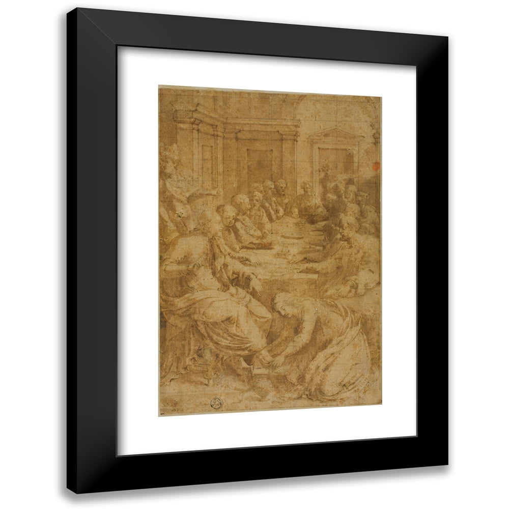 Circle of Giovanni Battista Bertani 11x14 Black Modern Framed Museum ...