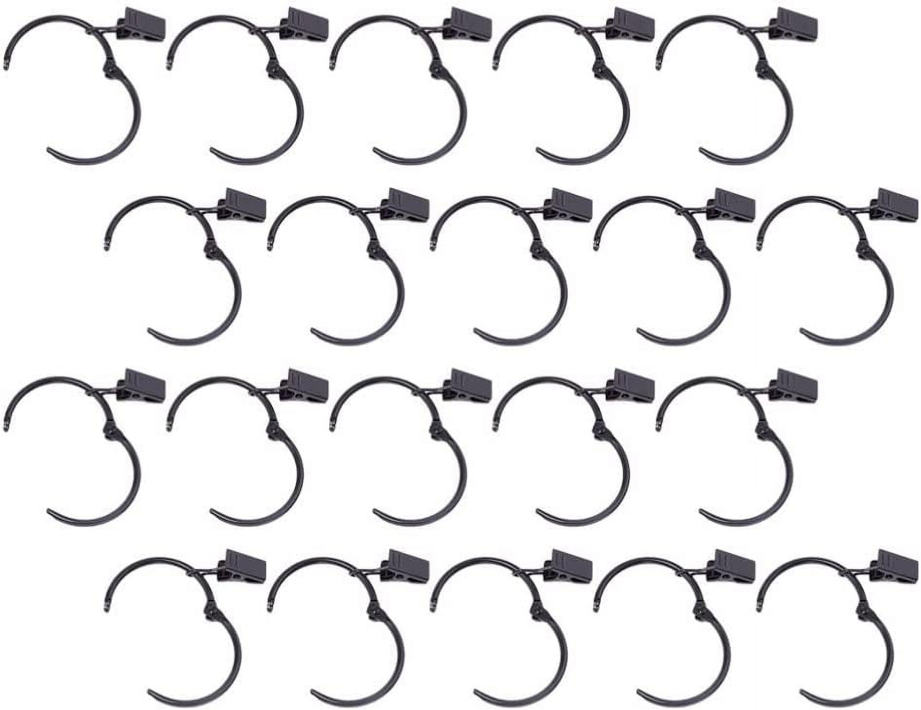 Circle Hooks 30pcs Curtain Ring Clip Openable Curtain Rings Heavy Duty ...