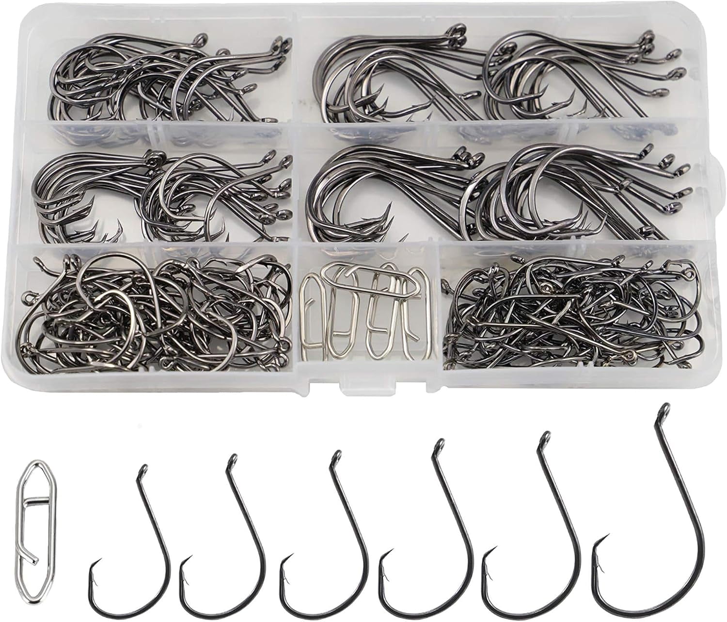 "Circle Hooks, Saltwater Catfish Bass Fishing Hooks, 180pcs Octopus ...