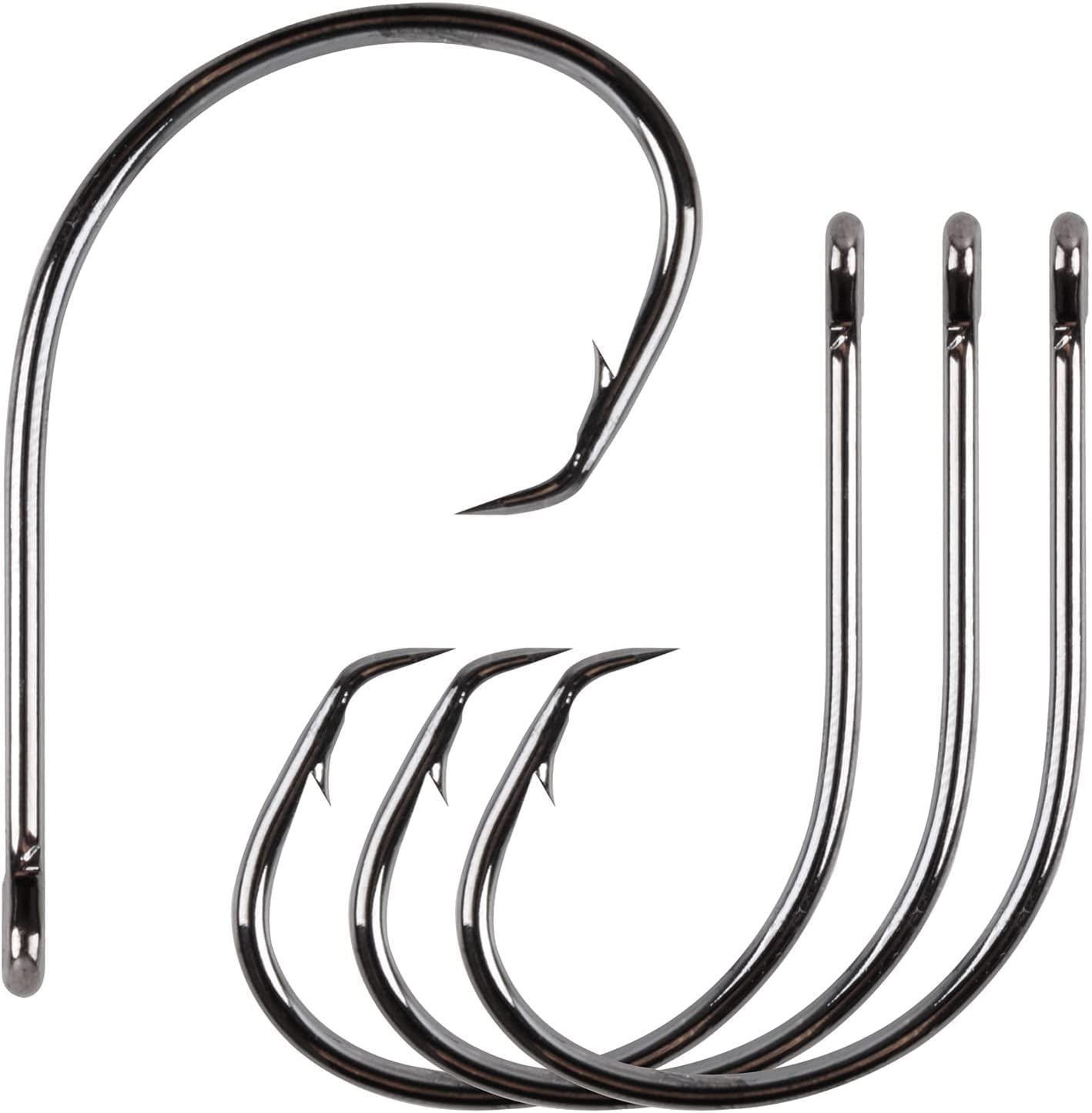 Circle Hooks Saltwater Fishing Hooks 100Pcs,High Carbon Steel in-line ...