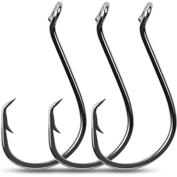 Circle Hooks Saltwater Fishing Hooks, 100pcs Offset Octopus Circle ...