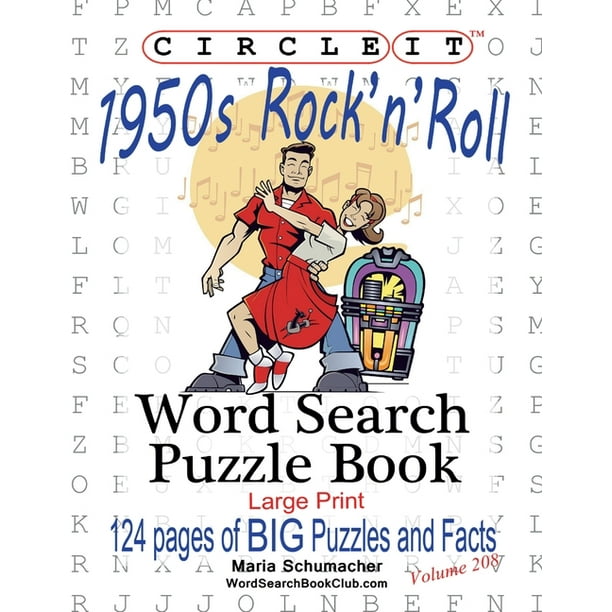 Circle It, 1950s Rock'n'Roll, Word Search, Puzzle Book (Paperback ...