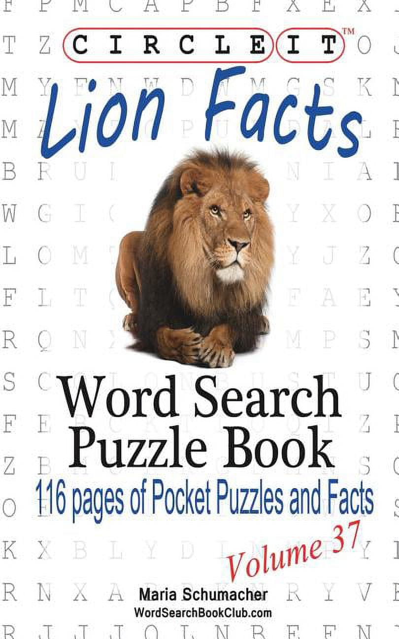 Circle It, Lion Facts, Word Search, Puzzle Book, (Paperback) - Walmart.com