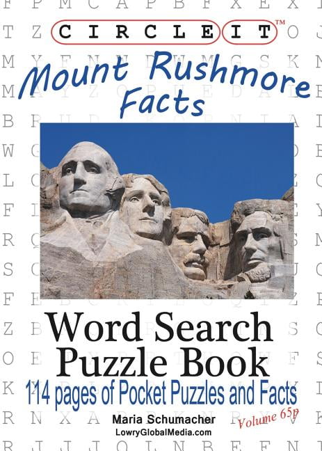 Circle It, Mount Rushmore Facts, Pocket Size, Word Search, Puzzle Book ...