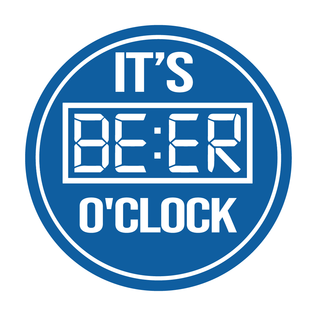 Circle It’s Beer O'Clock Sign (Blue) - Large - Walmart.com