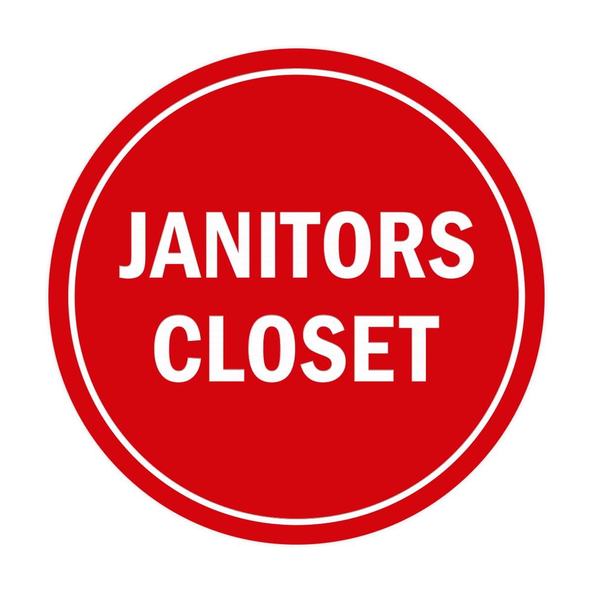 Circle Janitors Closet Sign (Red) - Small - Walmart.com