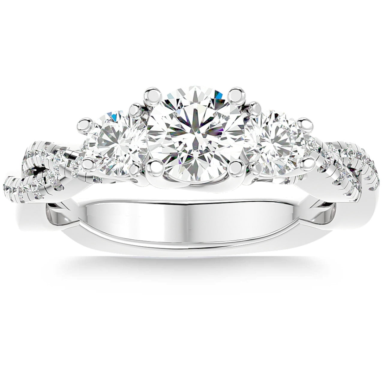 Circle Jewel 1.3 Ct Lab Created Diamond Round Brilliant Cut Wedding ...