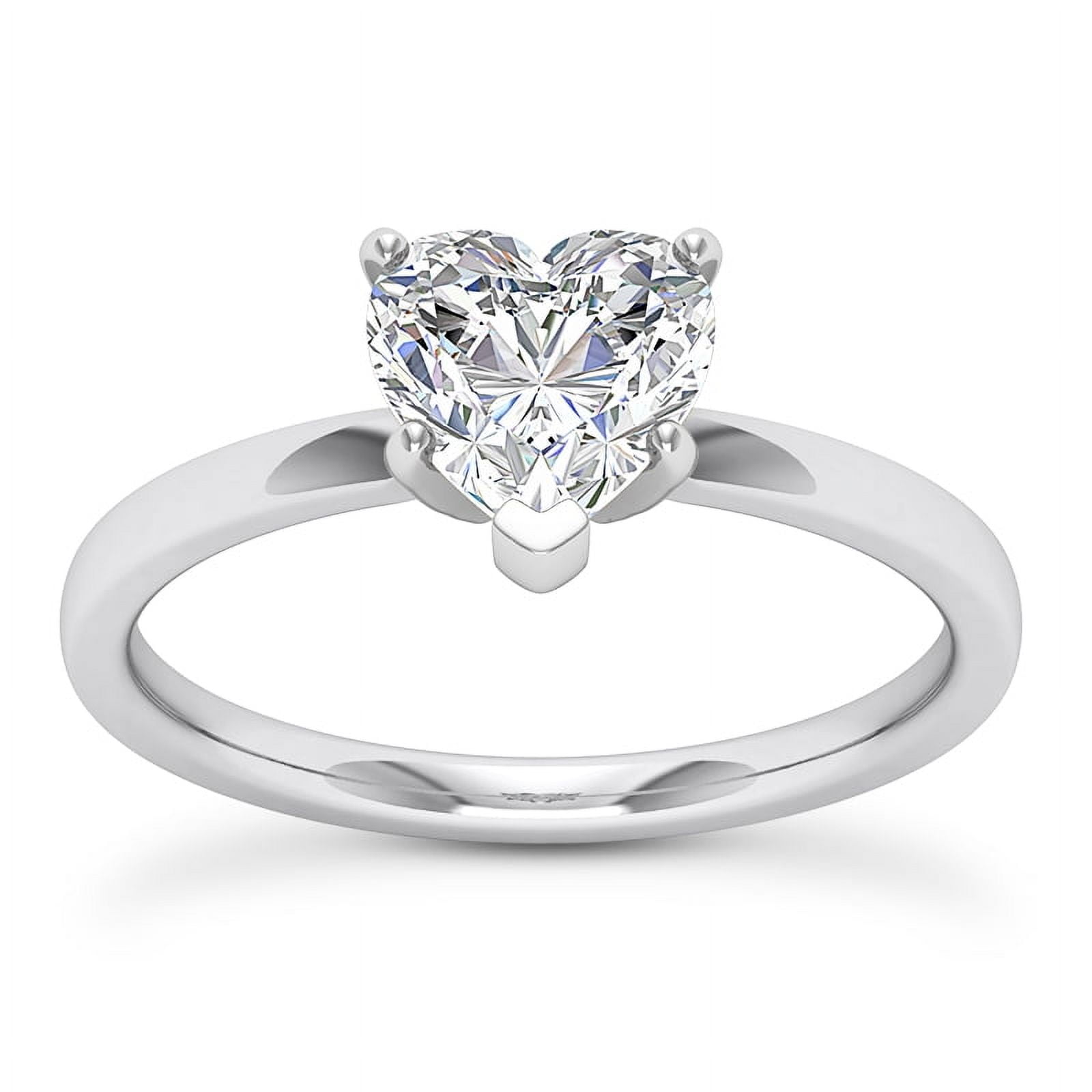 Circle Jewel 1.6 Ct Heart-Shaped Lab Created Diamond Engagement Ring ...