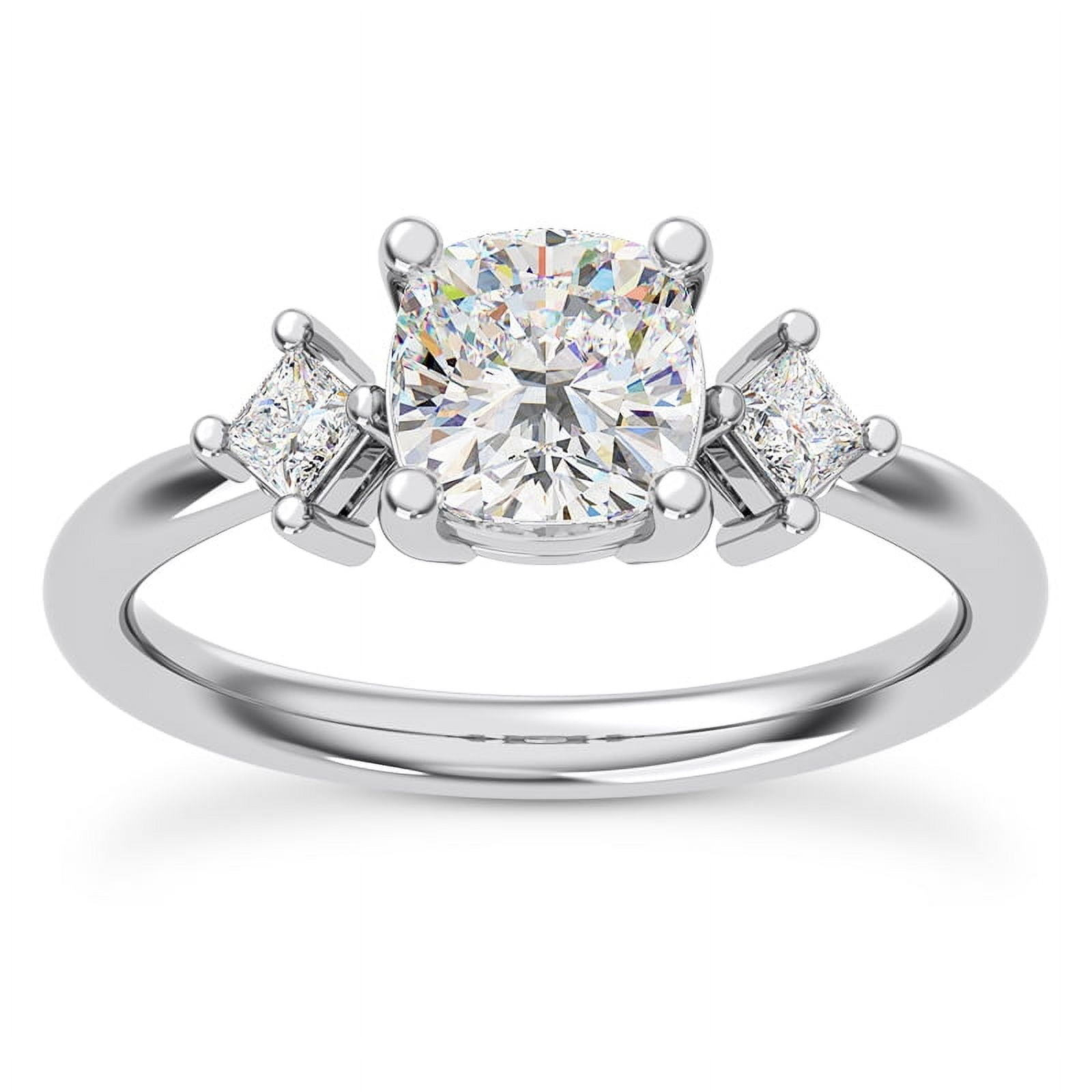 Circle Jewel 1.6 Ct Three Stone Cushion Cut Engagement Ring ...