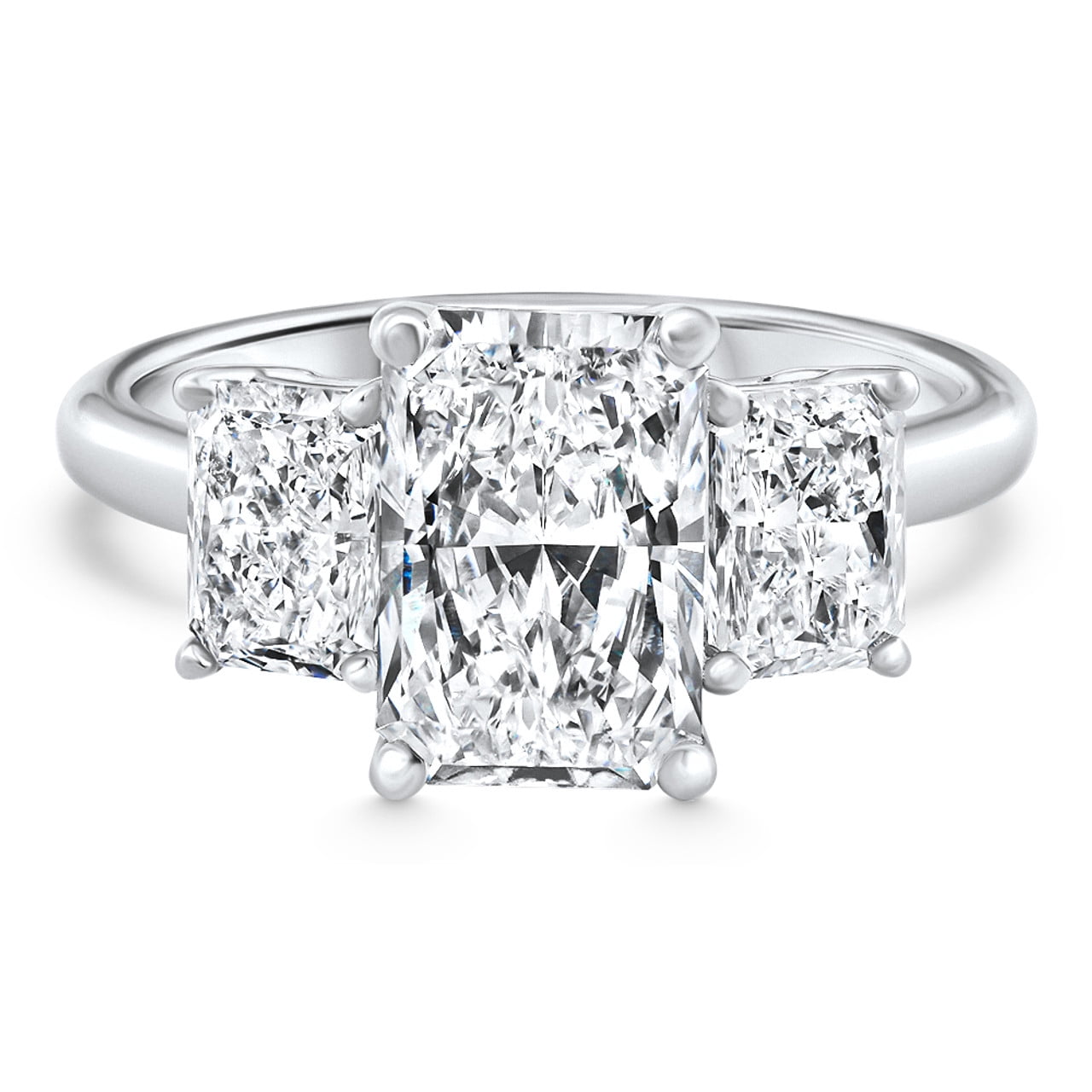 Circle Jewel Classic 2 Ct Emerald Cut Diamond Engagement Ring - Lab ...