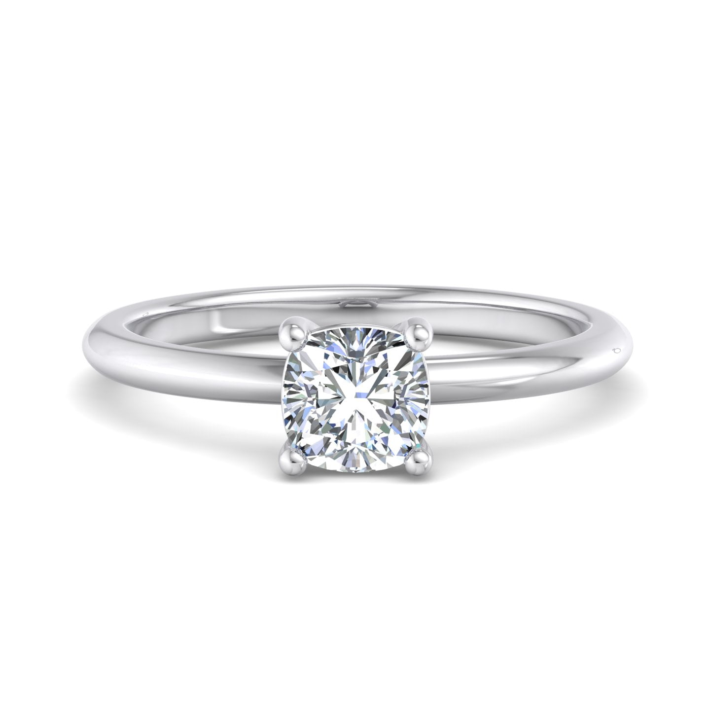 Circle Jewel Cushion Cut Lab Created Diamond Engagement Ring - 1.6 Ct ...