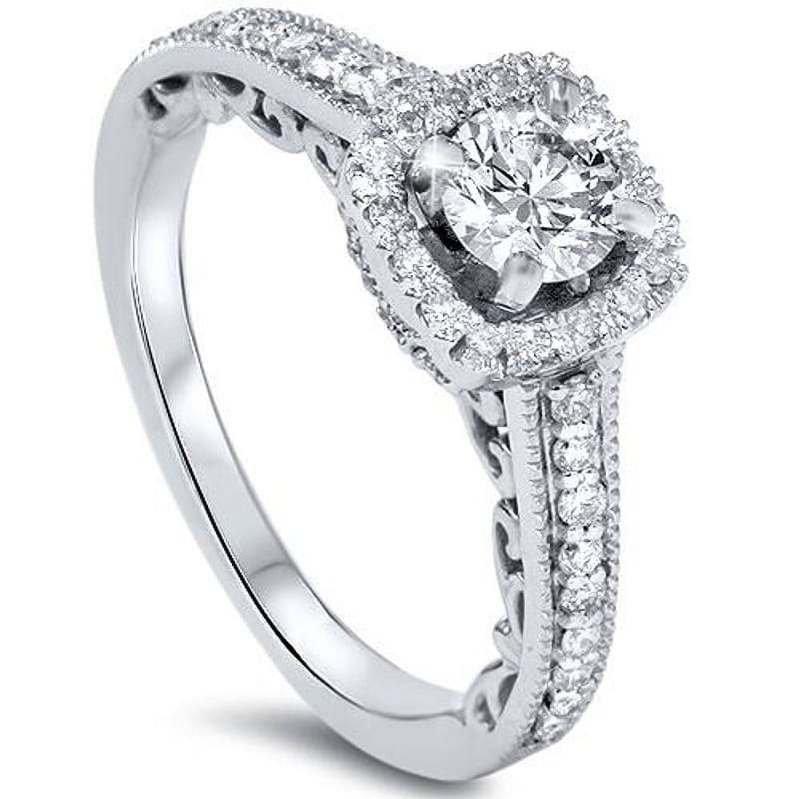 Circle Jewel Elegant 1 Ct Round Cut Simulated Diamond Engagement Ring ...