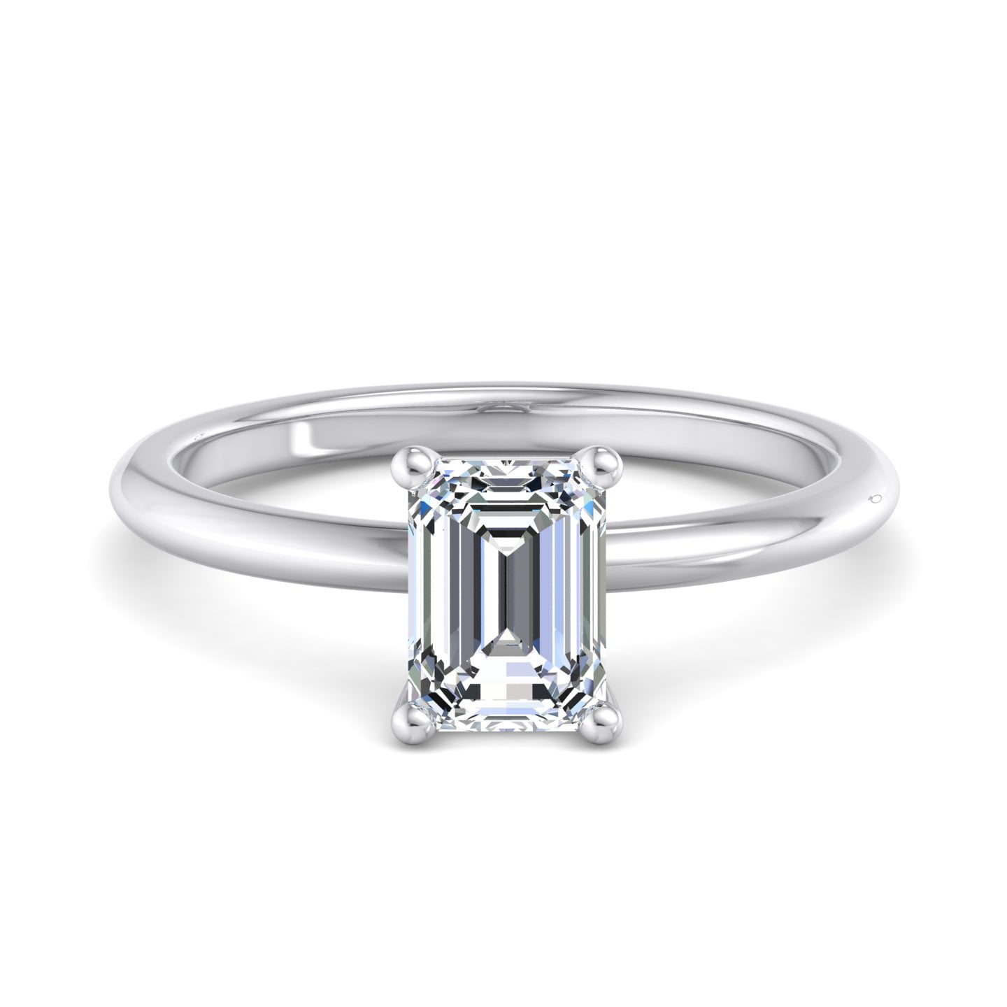 Circle Jewel Emerald Cut Lab Created Diamond Ring for Women - 1.8 Ct ...