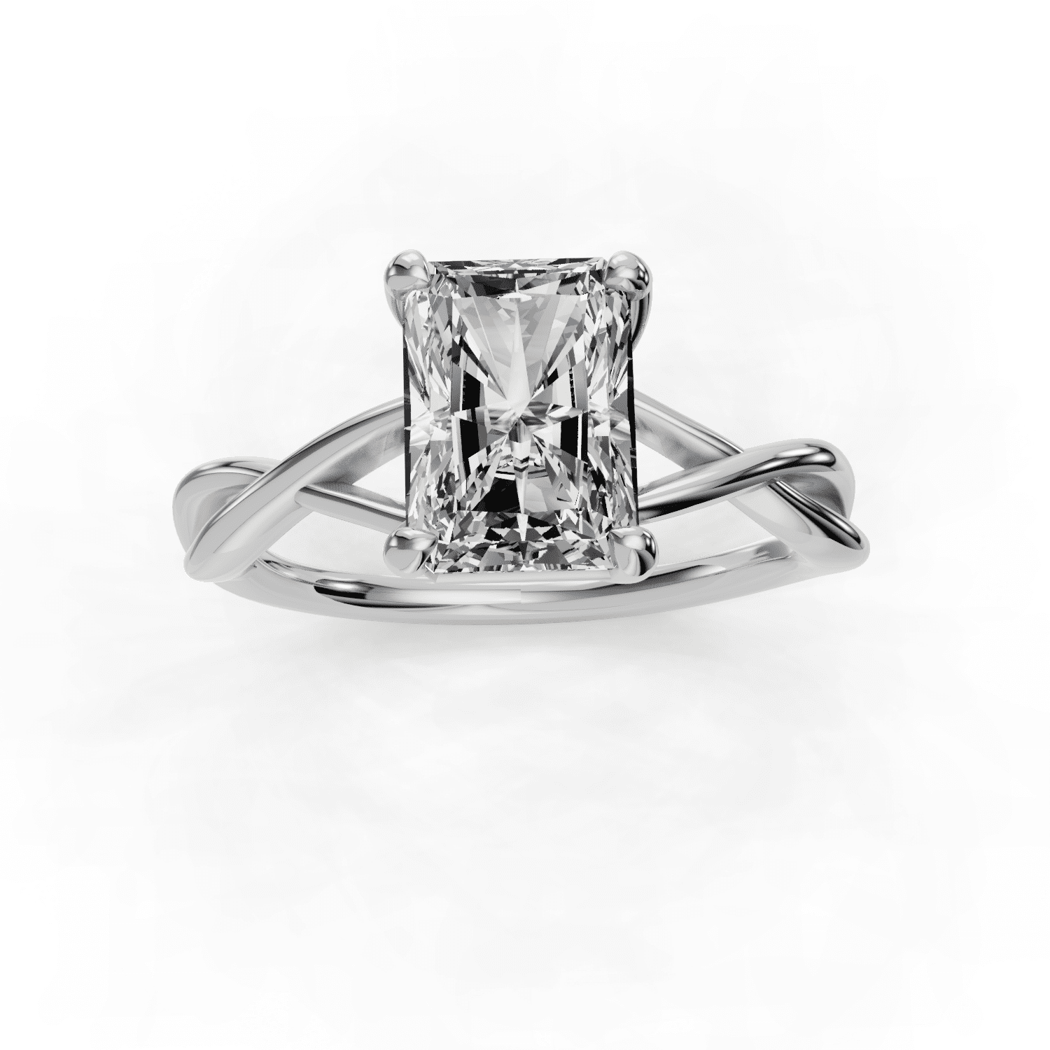 Circle Jewel Radiant Cut Moissanite 1.7 Ct Ring - Elegant Promise ...