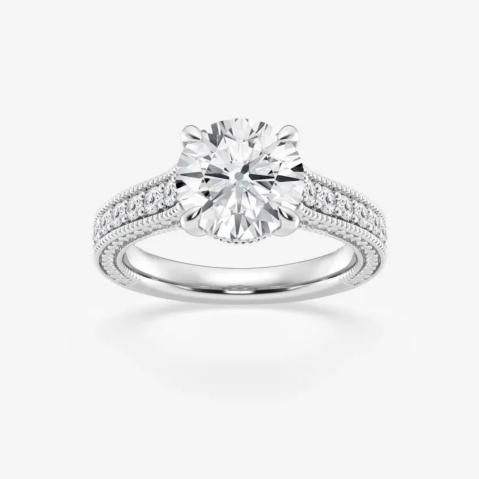 Circle Jewel 14K White Gold Plated 1.8 Ct Cushion Cut Diamond Ring for ...