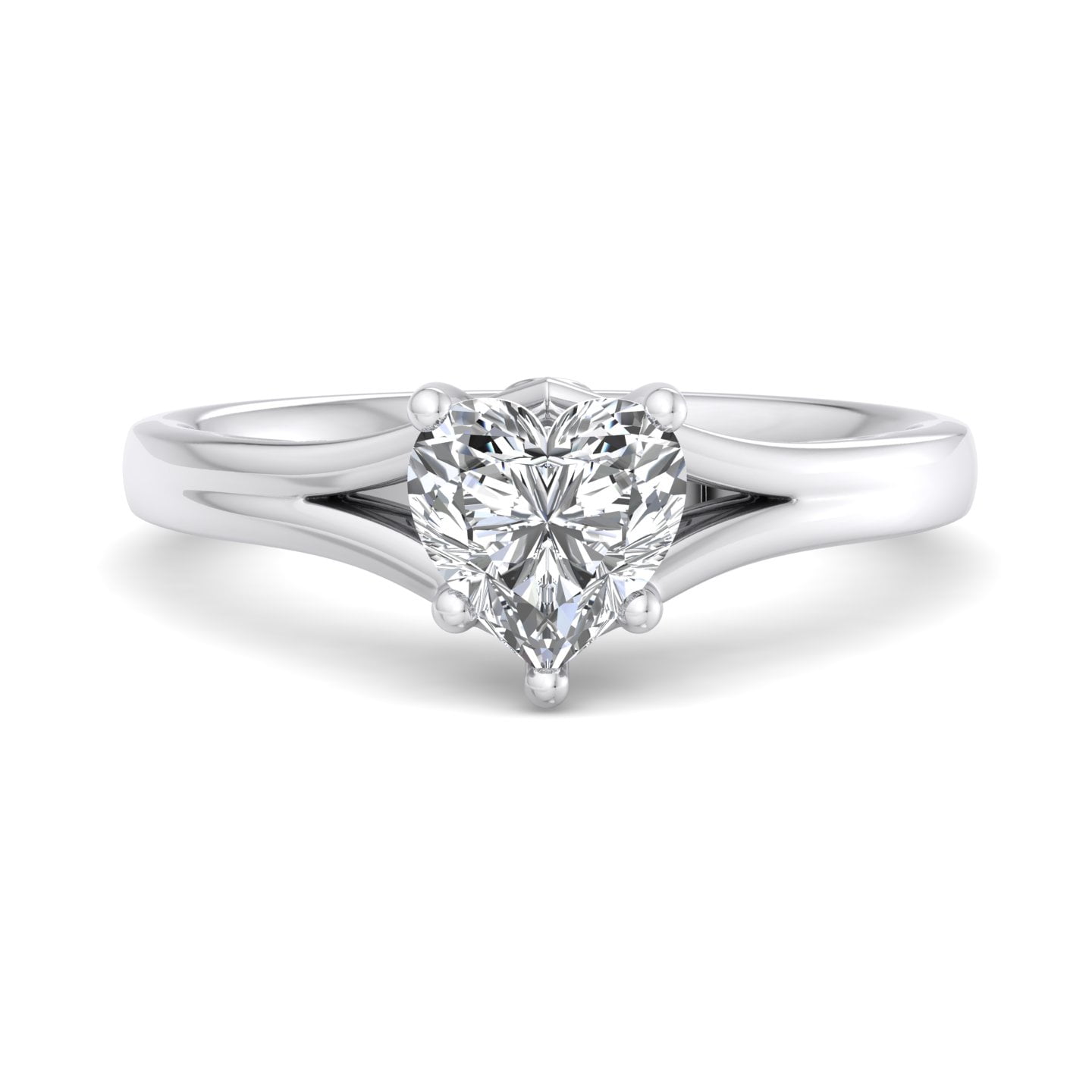 Circle Jewel Wedding Engagement Moissanite Ring - 1.5 Ct Heart Cut ...