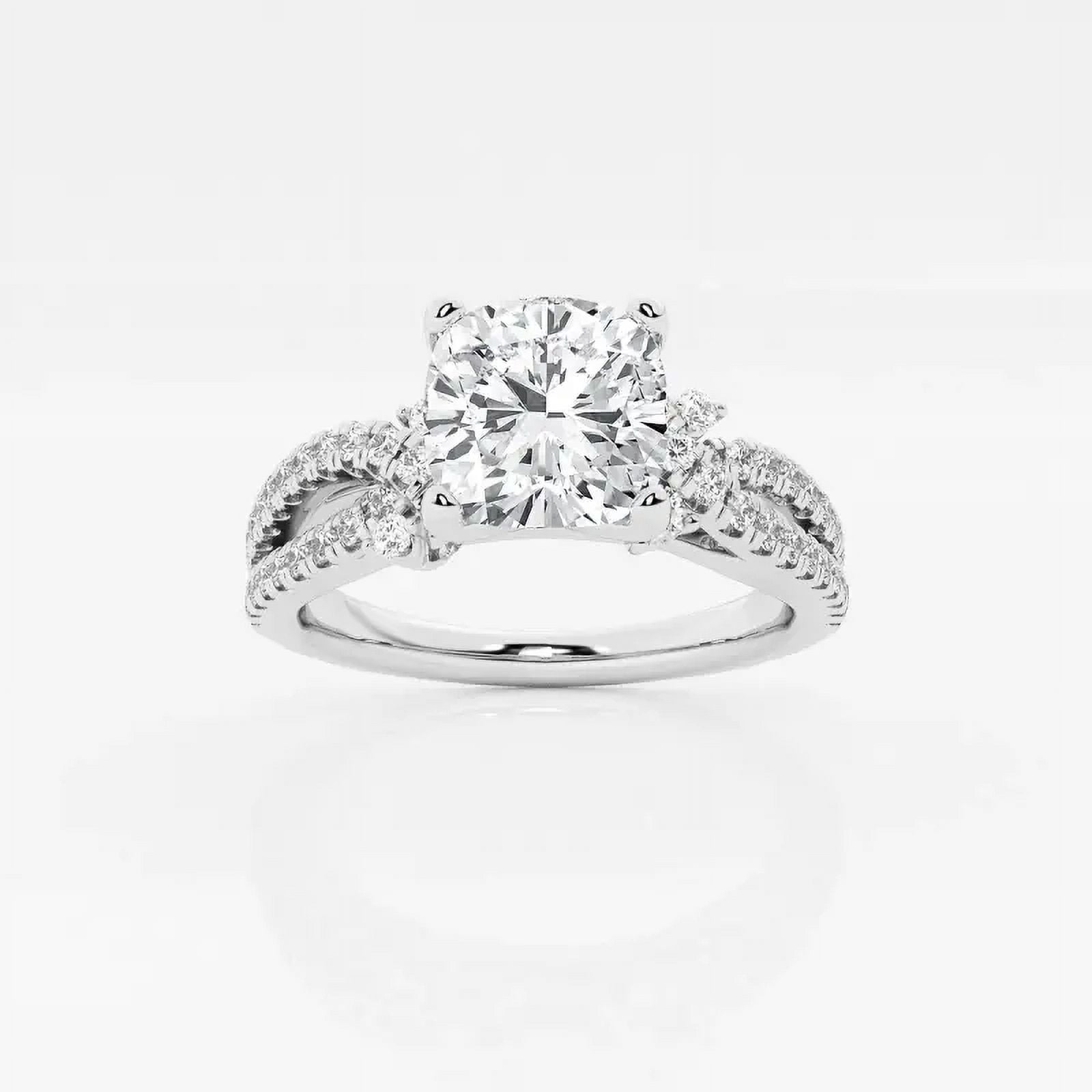 Circle Jewelry Elegant 1.5 Ct Cushion Cut Moissanite Engagement Band ...
