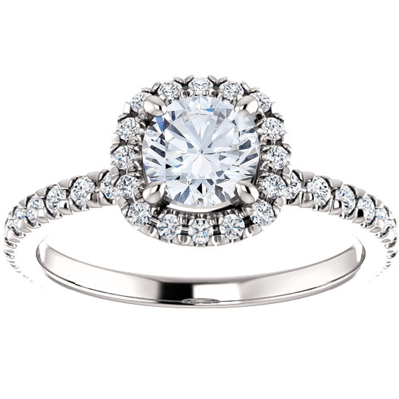 Circle Jewelry Round Cut Excellent 1.3 Ct Diamond Ring For Women's ...