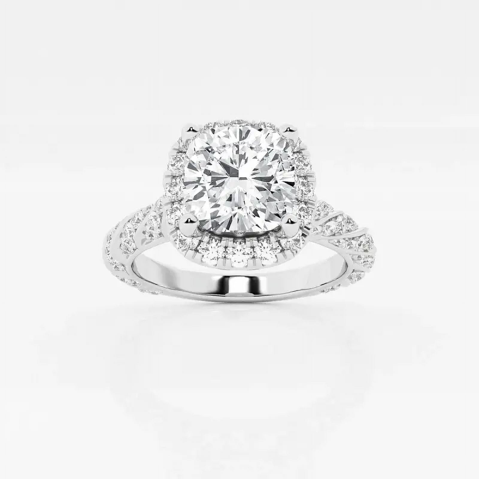 Circle Jewels 1.4 Ct Lab Created Cushion Cut Diamond Engagement Ring ...