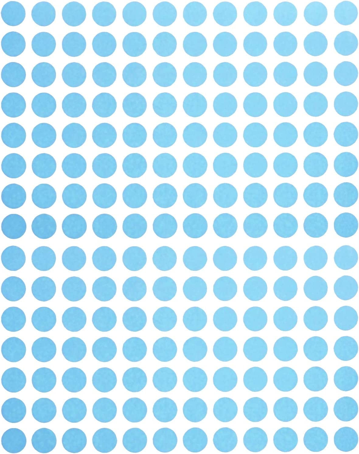 Circle Label ¼\u201d 8mm 5/16 Colored Stickers Dots in Light Blue ...