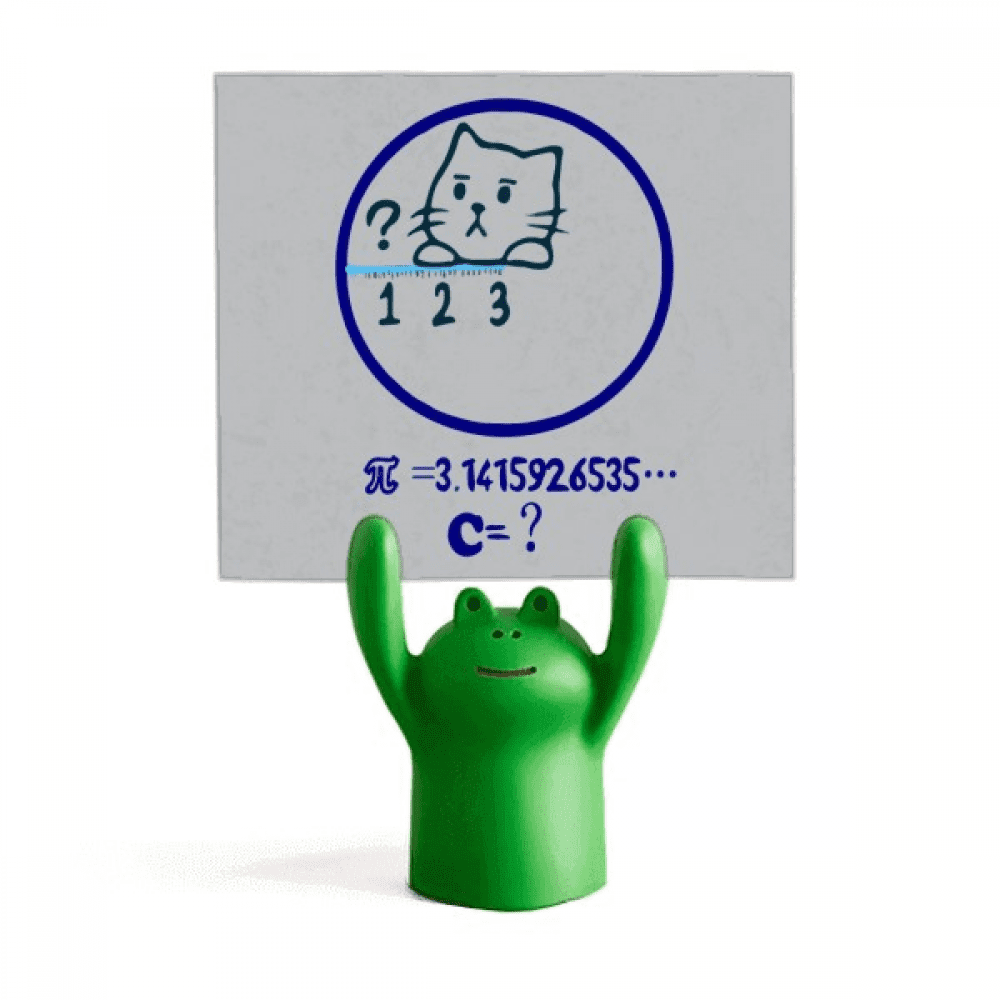 Circle Math Problem Cat Illustration Memo Holder Cartoon Animal Frog ...