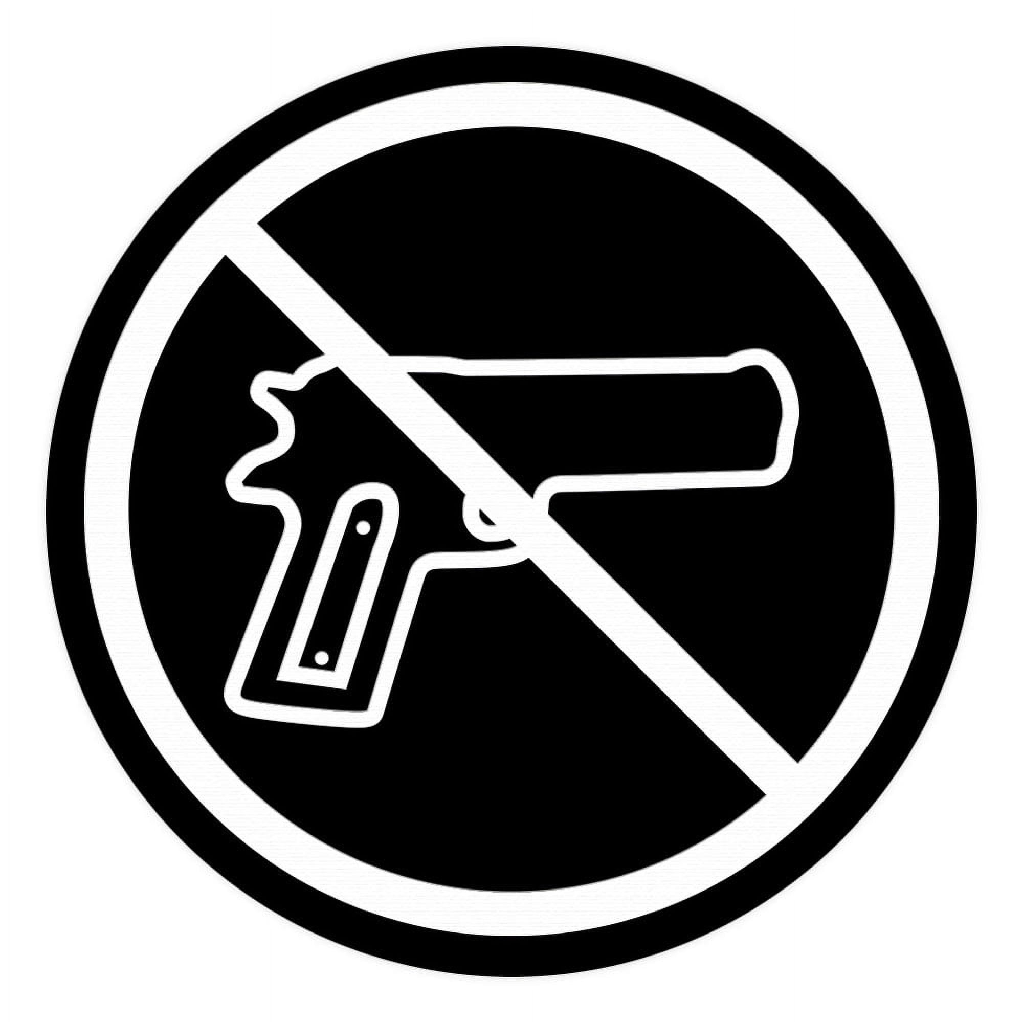 Circle No Guns Graphic Door or Wall Sign | Easy Installation | Durable ...