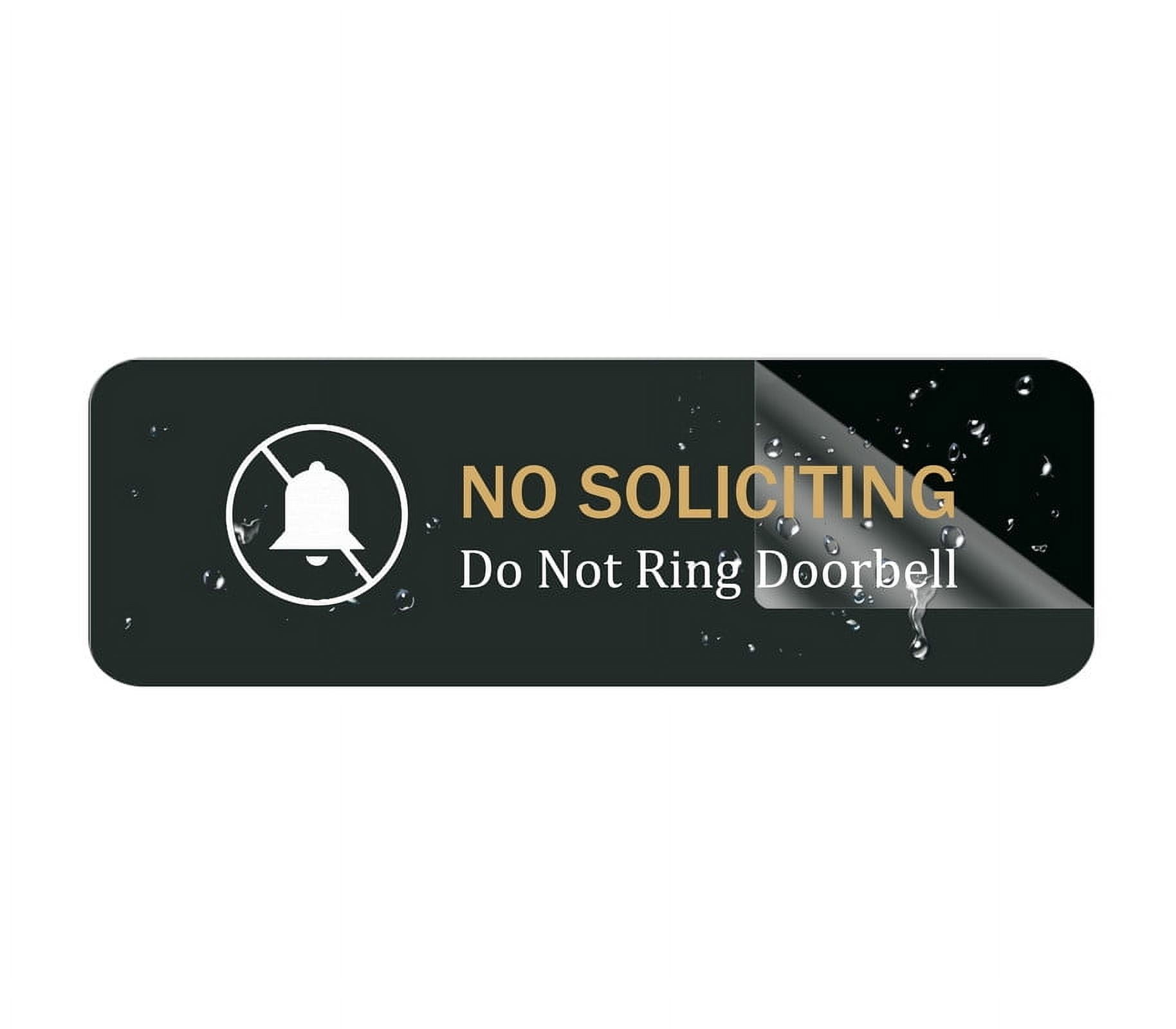 Circle No Soliciting Do Not Ring Doorbell Wall Or Door Sign Acrylic ...