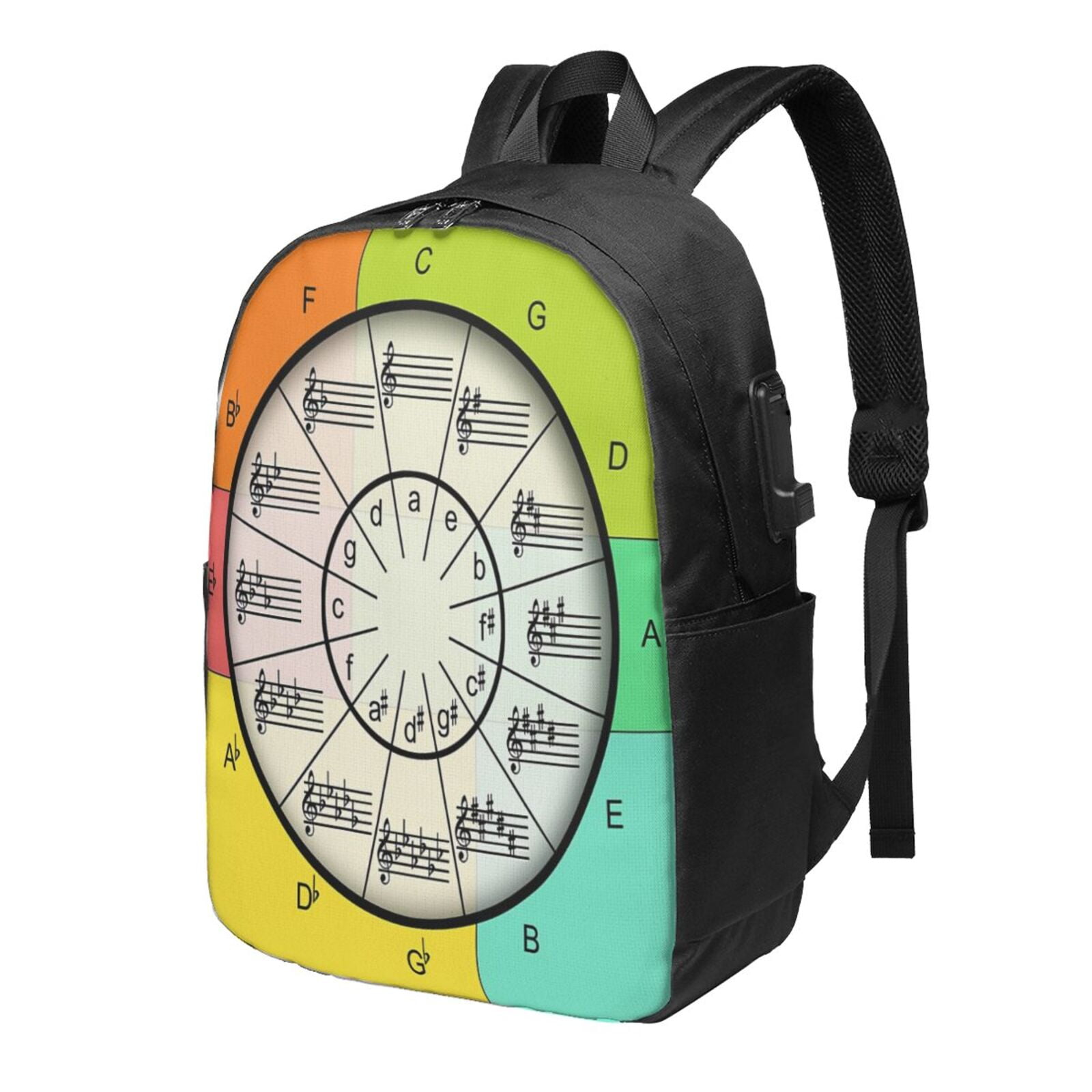 Circle Of Fifths For Colorful Music Backpack Fashion Travel Backpack ...
