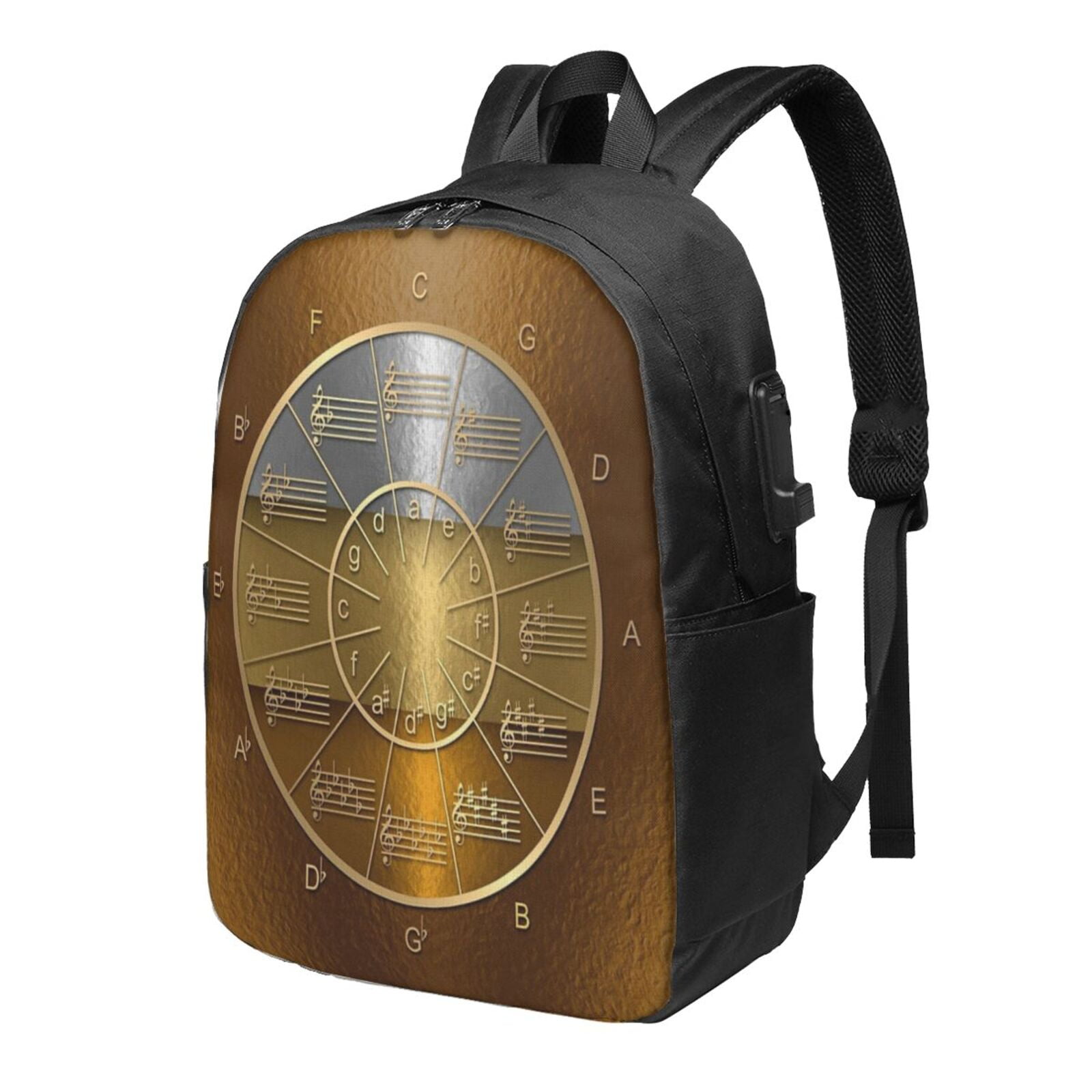 Circle Of Fifths In Gold, Silver, & Bronze Backpack Fashion Travel ...