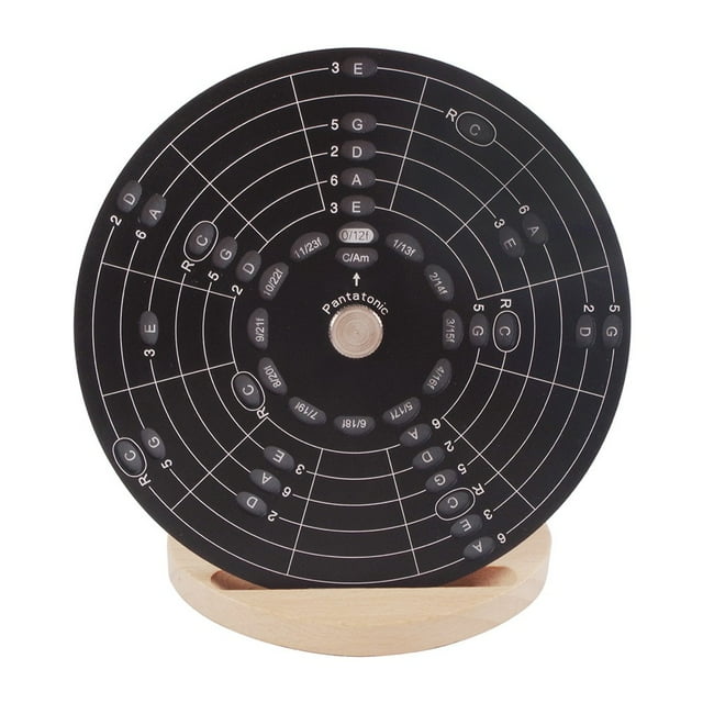 Circle Of Fifths Wheel Metal Melody Tool With Guitar Chord Chart Music ...