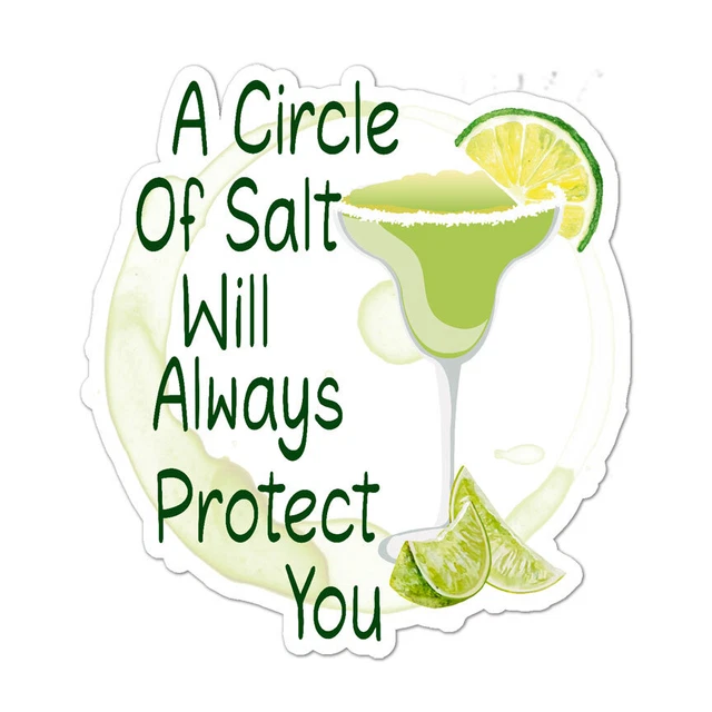 Circle Of Salt Cocktail Sticker Indoor Outdoor Phone Decal Water Bottle ...