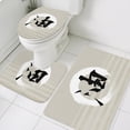 Circle Oil Word Bathroom Rugs Set Japanese Circle Oil Word Grey Strips ...