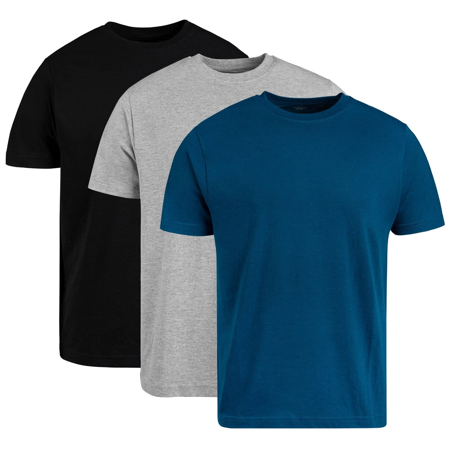 Circle One Men's Crew-Neck T-Shirts For Men 3-Pack - Cobalt, Heather ...