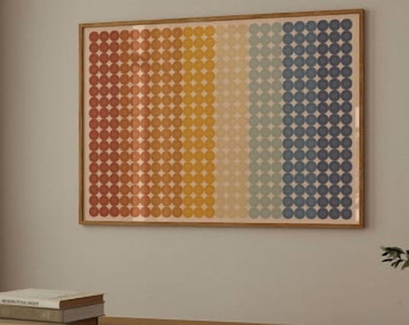 Circle Pattern Poster Midcentury Modern Abstract Poster Rainbow Mcm ...