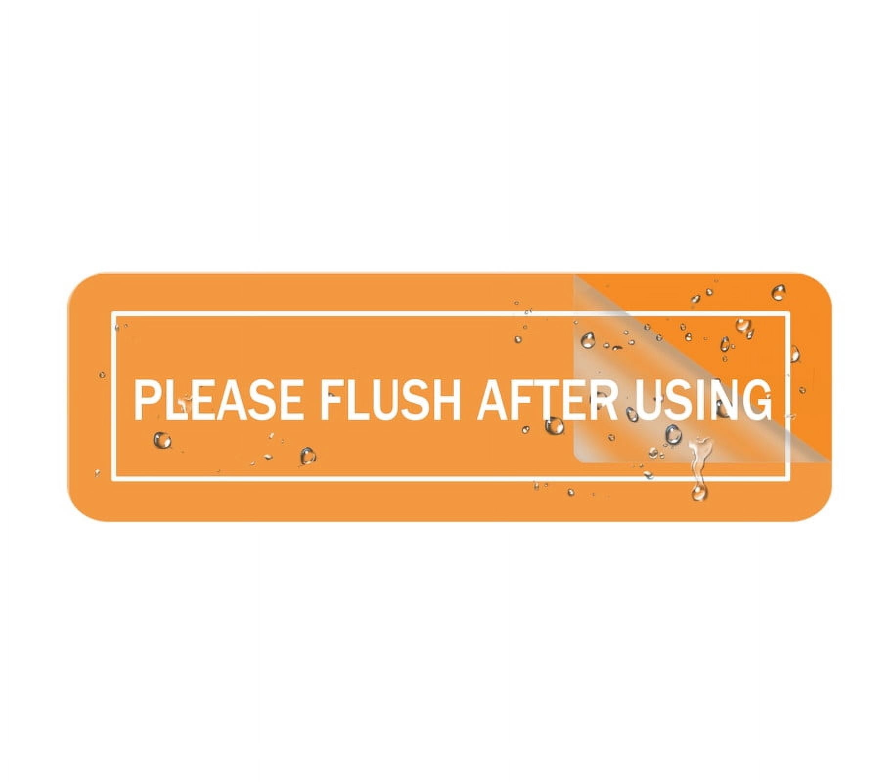 Circle Please Flush After Using Wall Or Door Sign Acrylic Sign Easy To ...