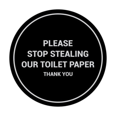 Square Cough & Sneeze Into A Tissue And Safely Dispose Sign (White ...