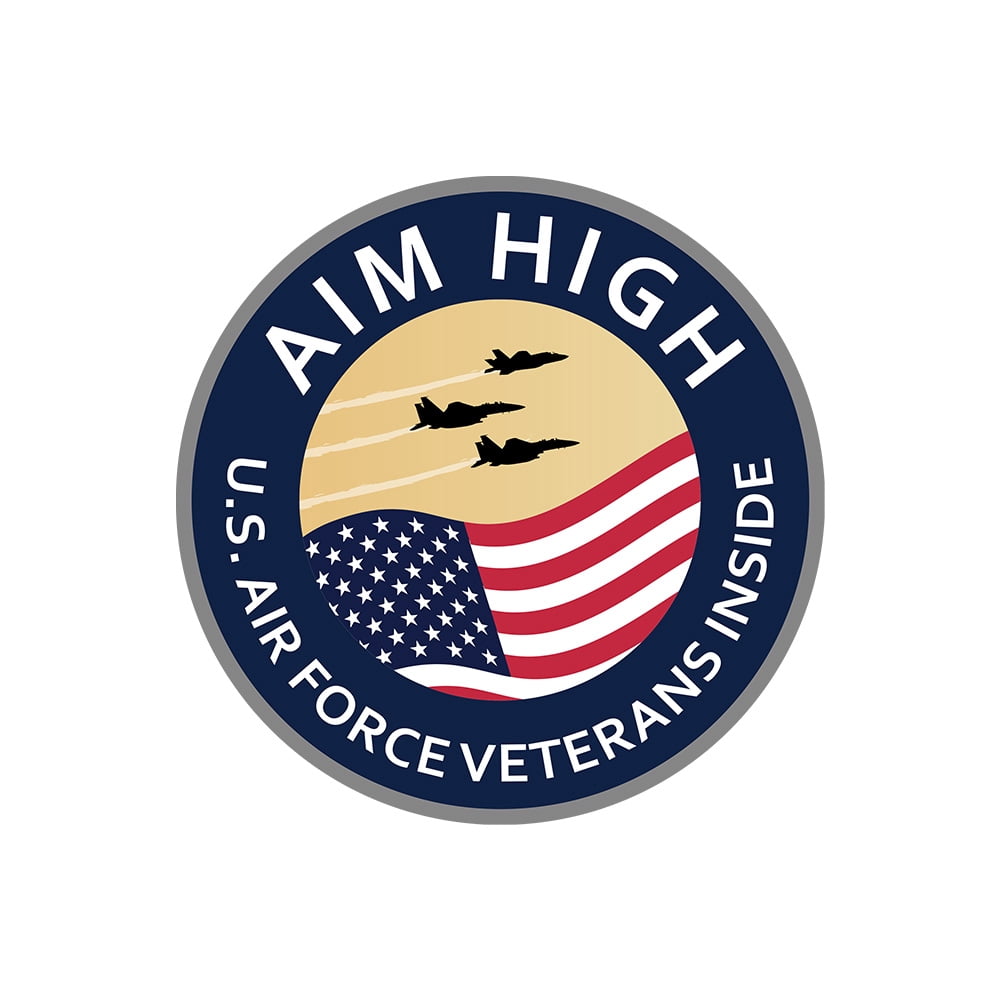 Circle Plus Aim High: U.S. Air Force Veterans Inside Door or Wall Sign ...