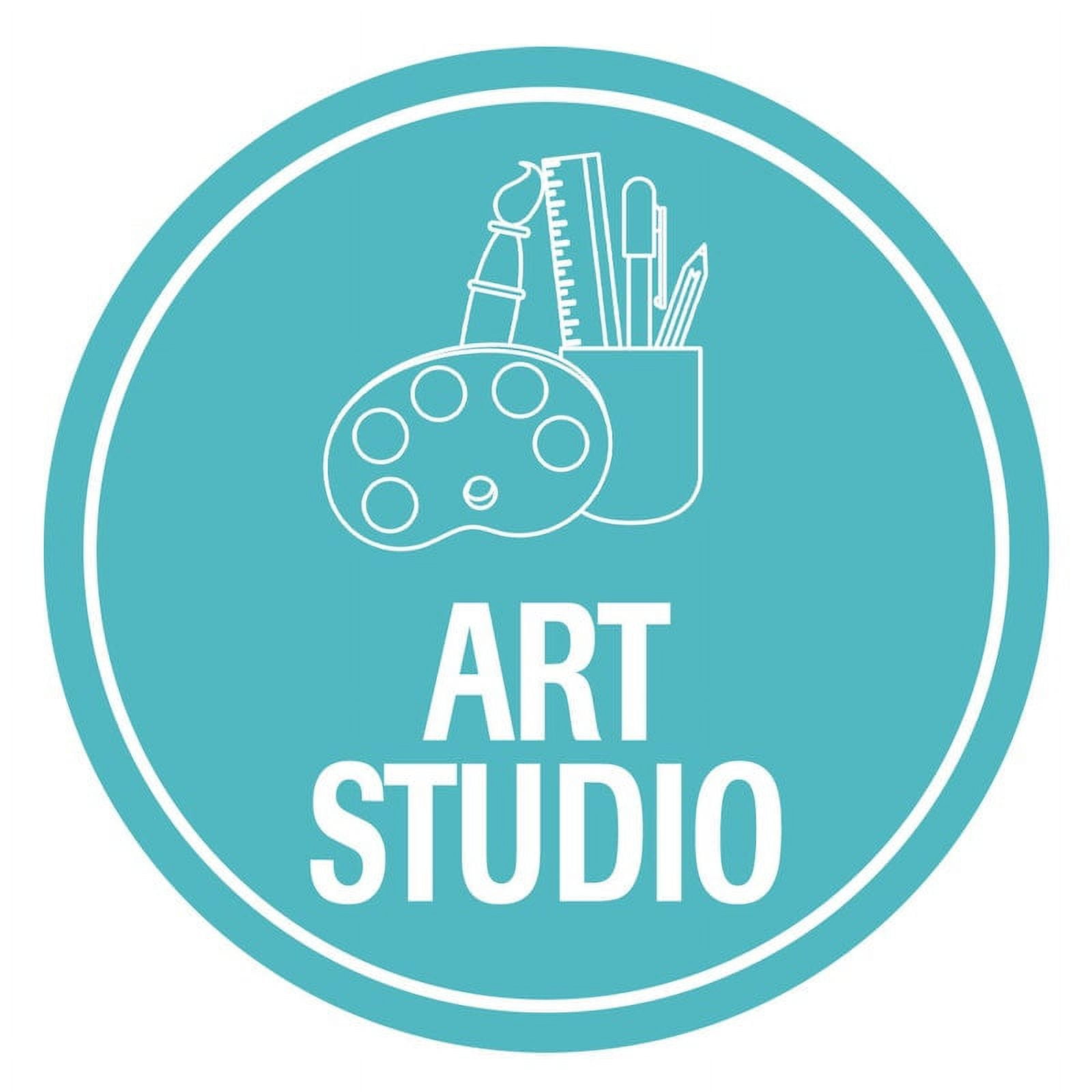 Circle Plus Art studio Wall or Door Sign Easy Installation Business ...