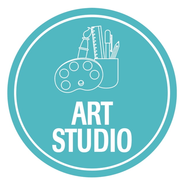 Circle Plus Art studio Wall or Door Sign | Easy Installation | Business ...