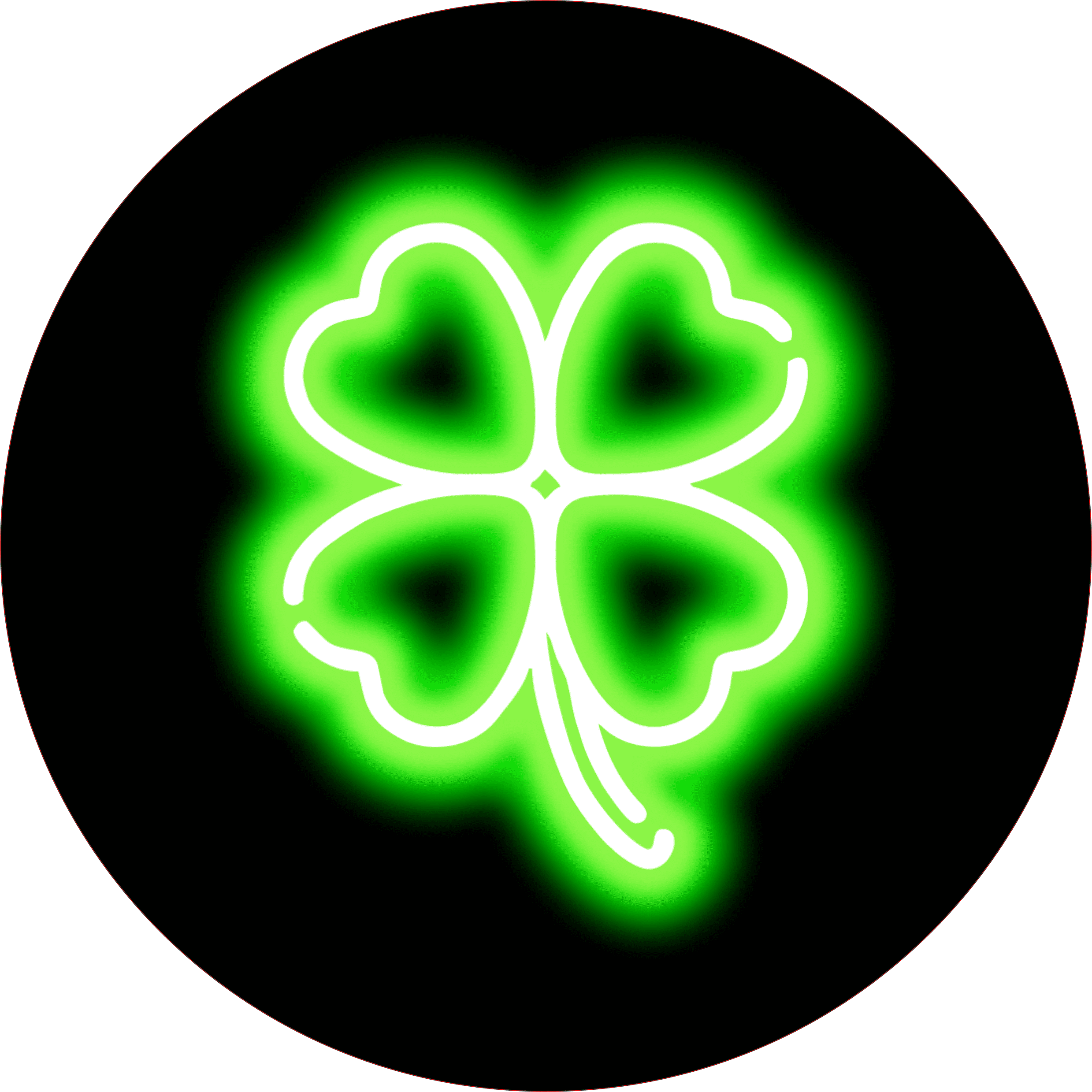 Circle Plus Clover Neon Graphic Style Wall or Door Sign | Live Streamer ...