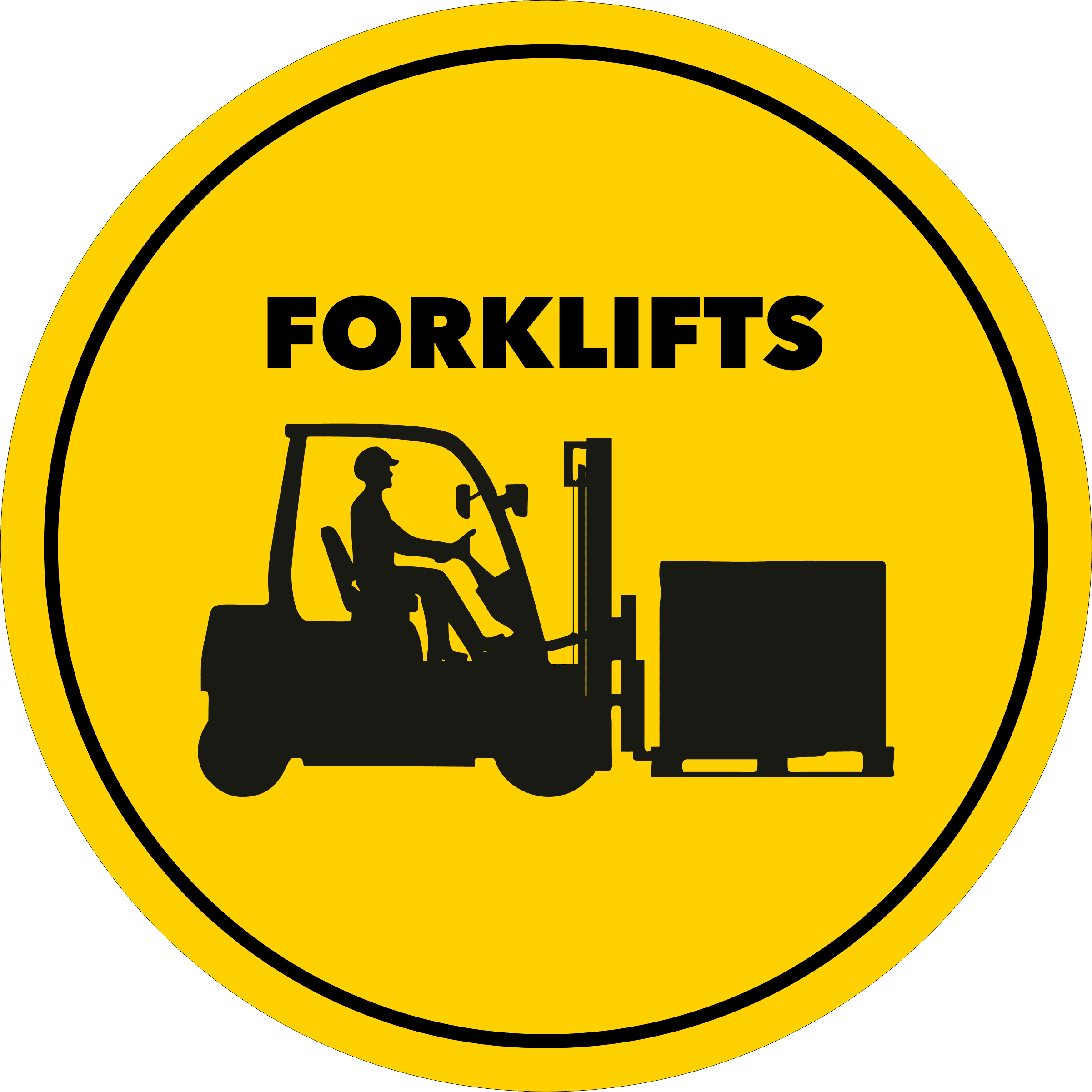 Circle Plus Forklifts Wall or Door Sign | Easy Installation | Office ...