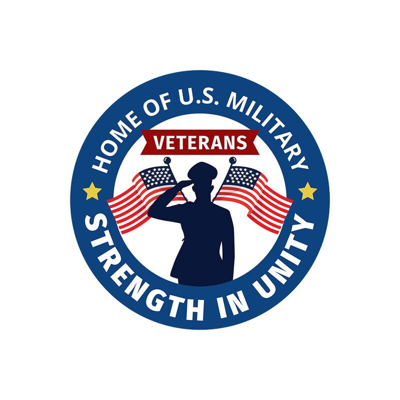 Circle Plus Home of U.S. Military Veterans: Strength in Unity Door or ...